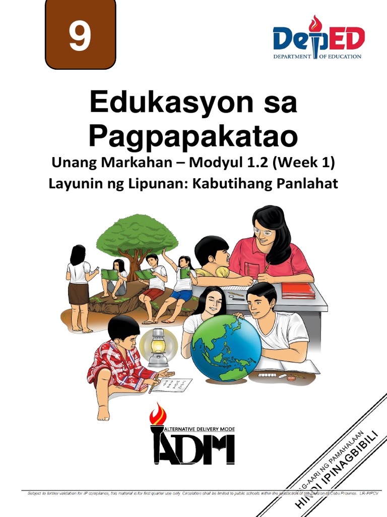 G9-EsP9-Q1-MODULE-1.2-WEEK1-Layunin-ng-Lipunan-Kabutihang-Panlahat-V4 Final | PDF