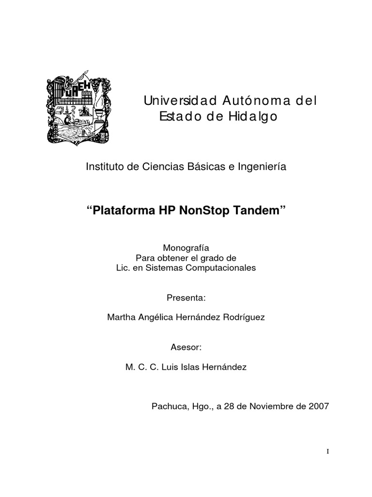Plataforma HP Nonstop Tandem | PDF | Proceso (Computación) | Unidad ...