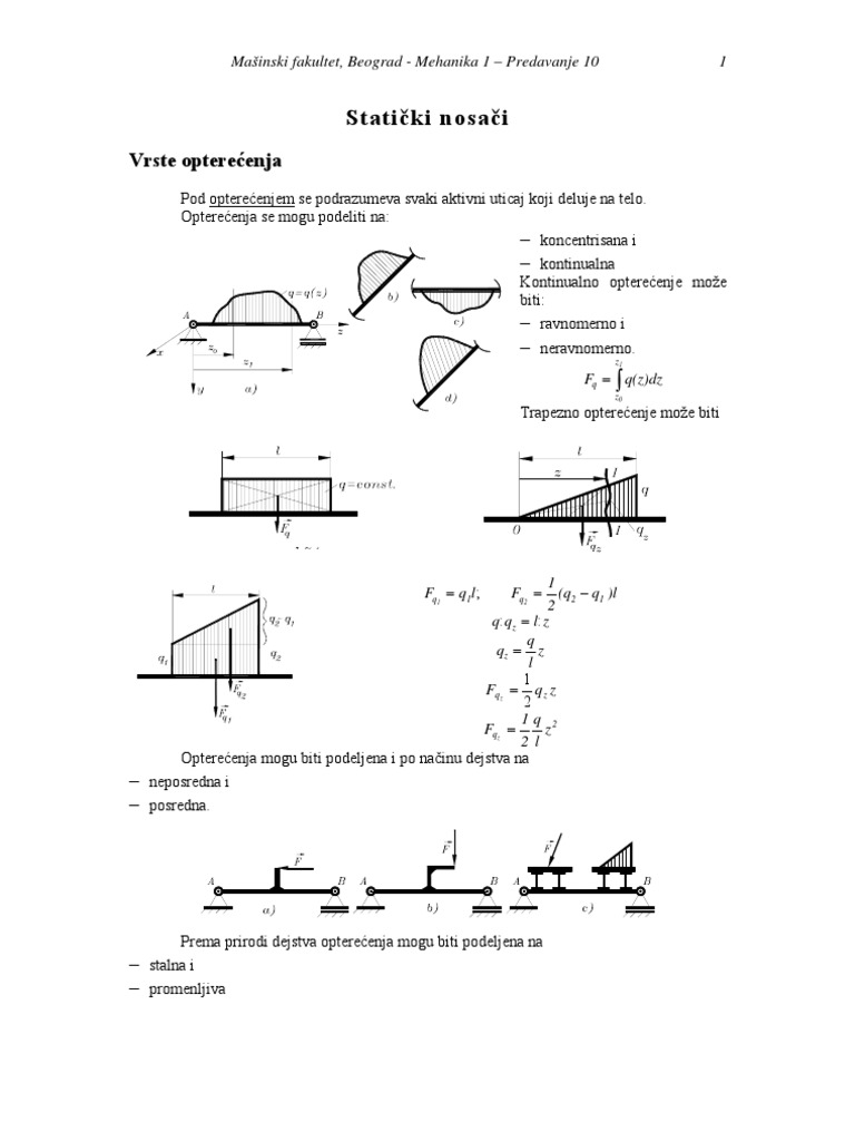 Mehanika 1-Predavanje10 | PDF
