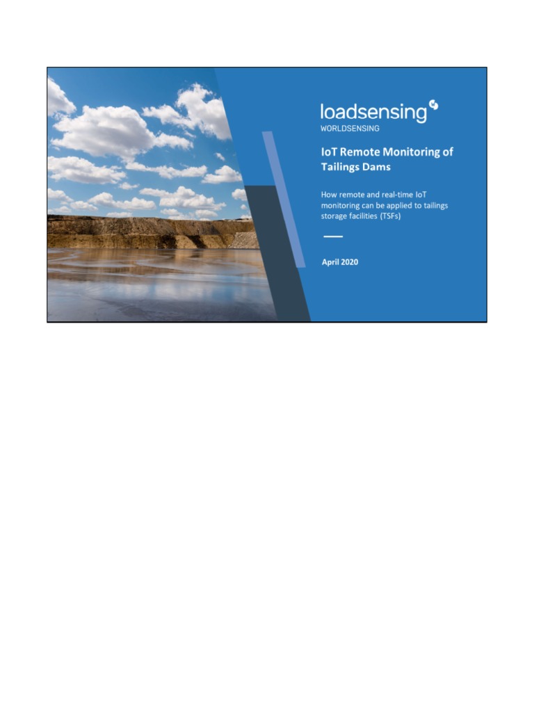 Webinar Handouts IoT Remote Monitoring of Tailings Dams by Worldsensing ...