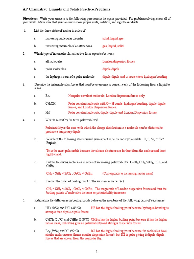Contoh Liquid Solid | PDF | Intermolecular Force | Chemical Polarity