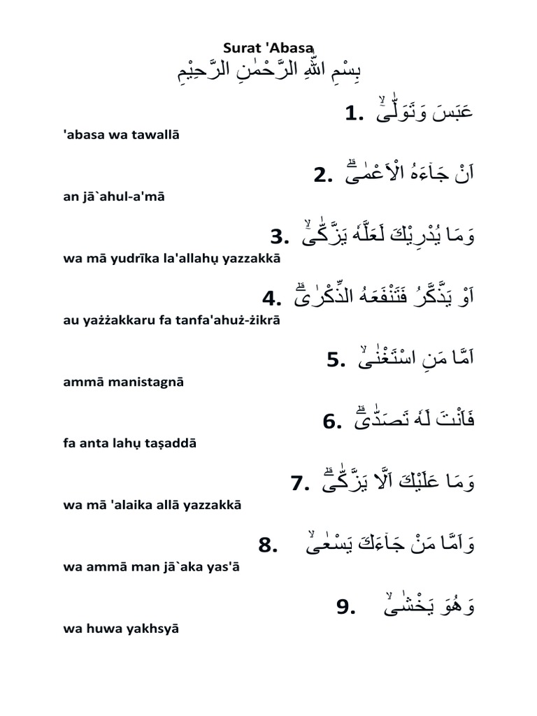 Surat Abasa