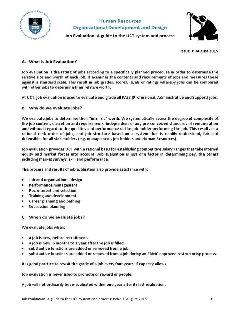 Job Evaluation at UCT: A Guide to the Peromnes System and Process | PDF ...