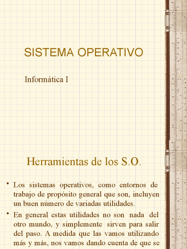 Herramientas Del Sistema Operativo | PDF | Sistema operativo ...