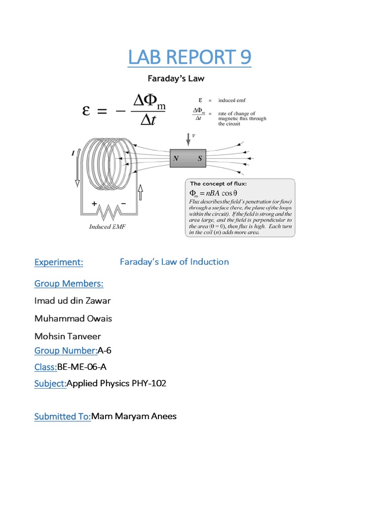 Lab Report 9 | PDF | Electromagnetic Induction | Inductor