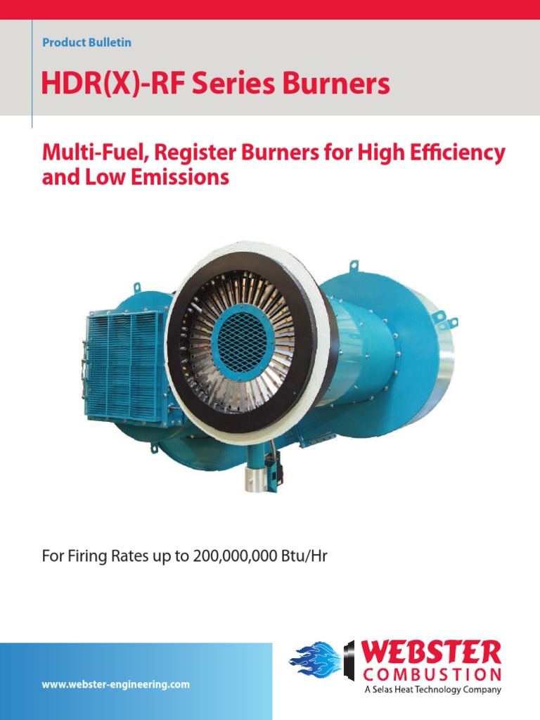 Burner Webster 950082-HDR-RF | PDF | Furnace | Boiler
