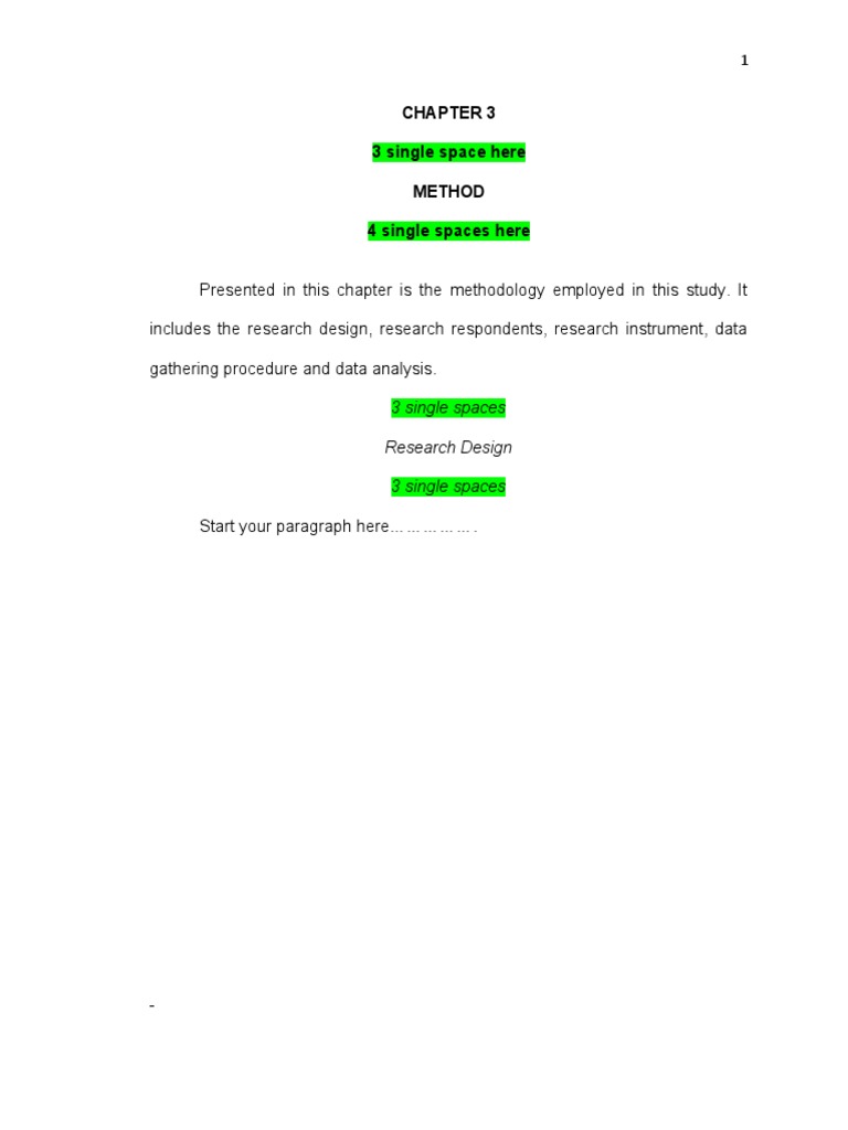 Task 7 Template For Writhing Chapter 2 Method | PDF | Teaching Methods ...