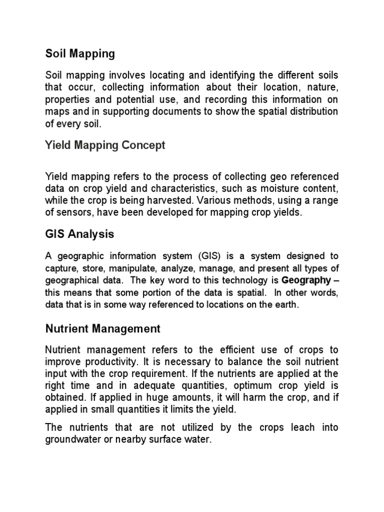 Soil Mapping | PDF