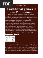 Traditional Filipino Games Overview | PDF | Sports | Leisure