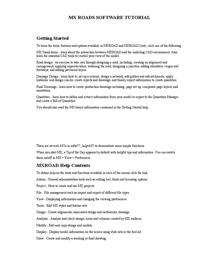 MX Tutorial From MXROAD | PDF | Computing | Software