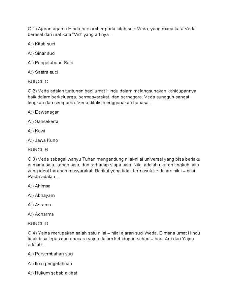 Soal Weda 2020 | PDF