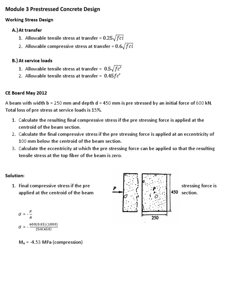 Prestressed Concrete Design Principles | PDF | Prestressed Concrete ...