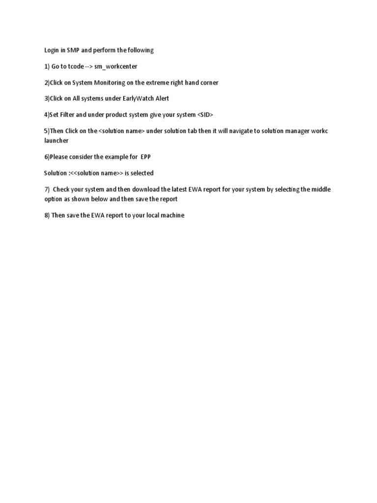 EWA Report Generation | PDF