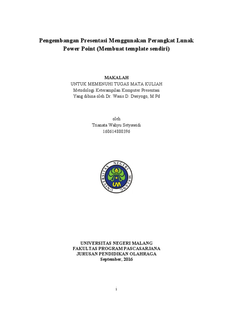 Makalah Membuat Template Sendiri | PDF