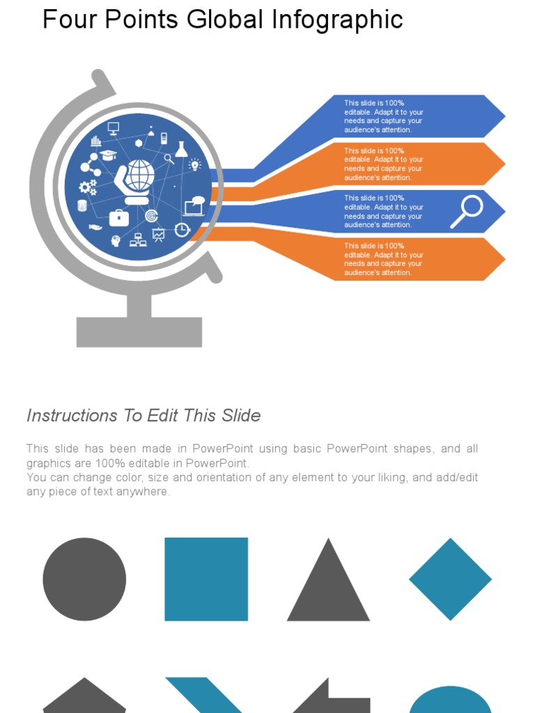 Four Points Global Infographic Free PowerPoint Template | PDF