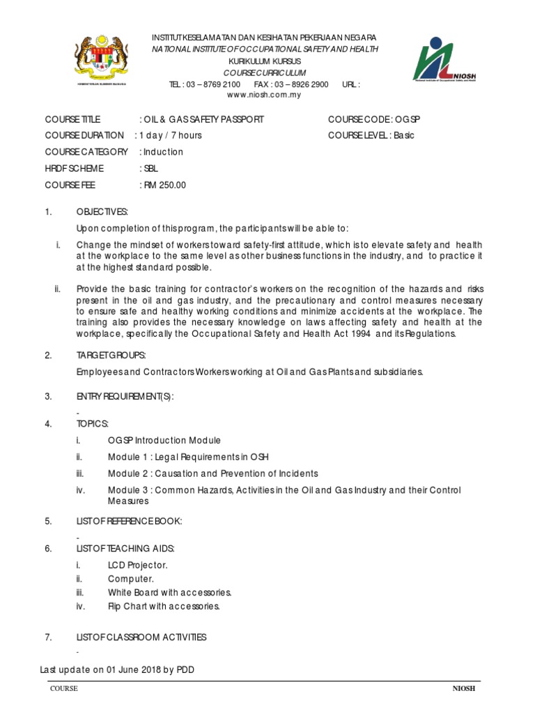 Niosh PDD Ogsp | PDF | Occupational Safety And Health | Safety