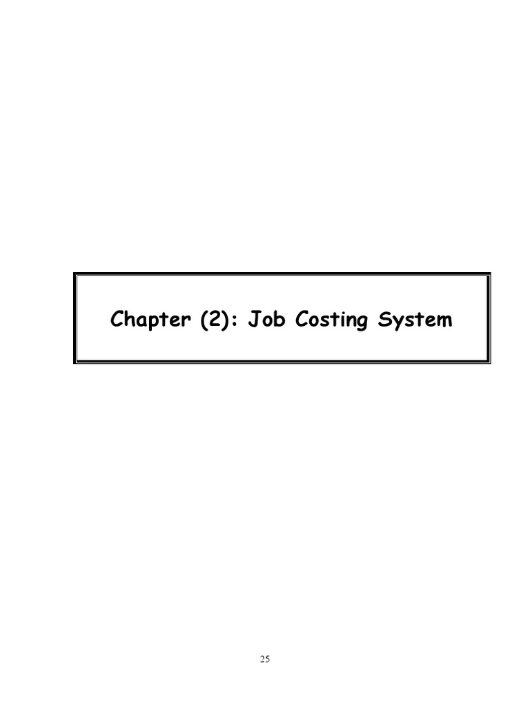 CH 2 - Job Costing System | PDF | Cost Of Goods Sold | Inventory