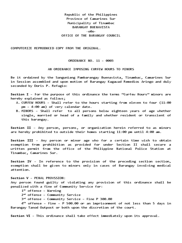 ST ND RD TH | PDF | Local Ordinance | Public Law