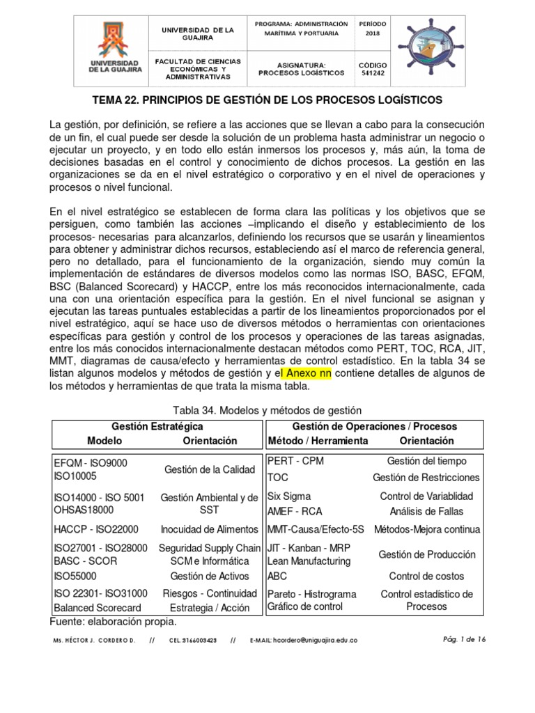 Principios de Gestion de Los Procesos Logisticos | PDF | Logística ...