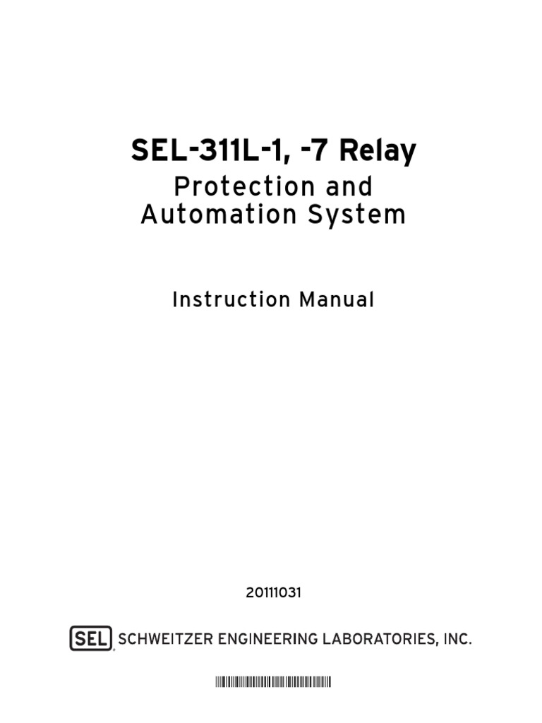 SEL-311L-1, - 7 Relay: Protection and Automation System | Download Free ...