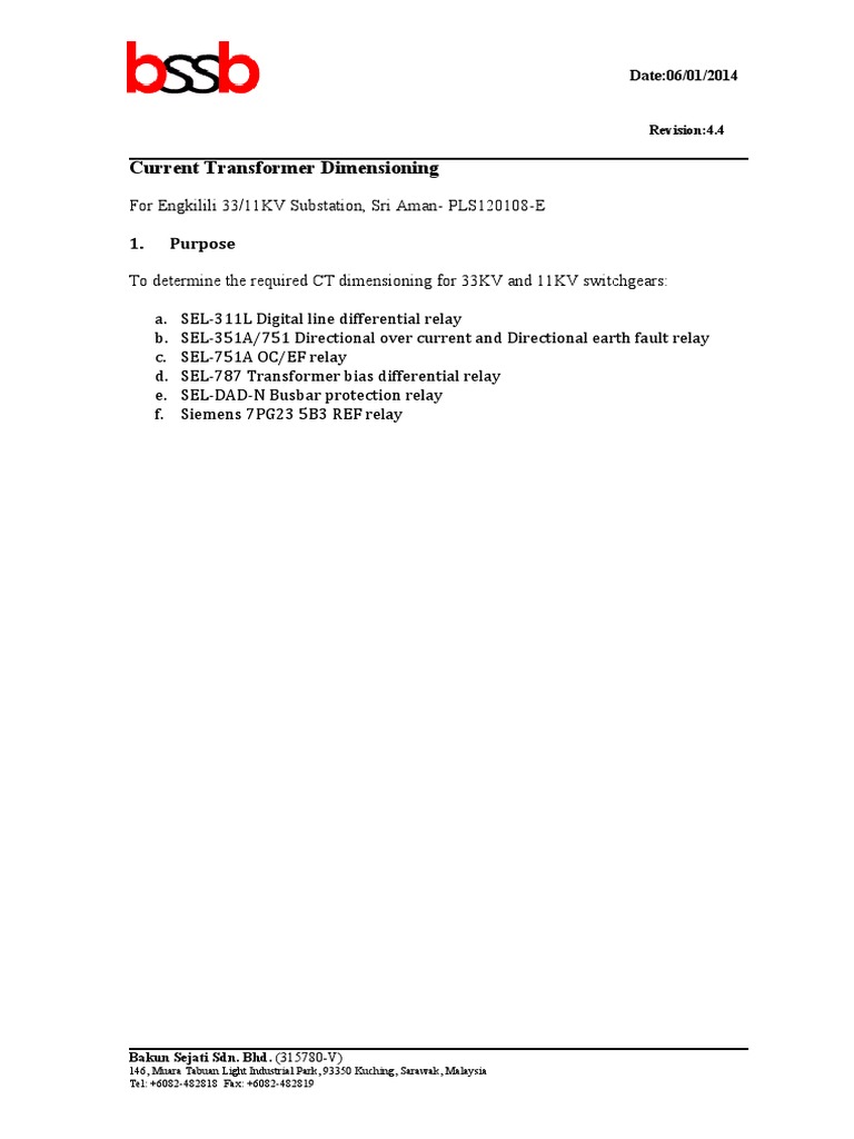 Current Transformer Dimensioning 1 Purpose Pdf Transformer Electrical Equipment