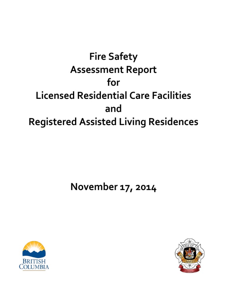Fire Safety Assessment Report | PDF | Assisted Living | Fire Safety