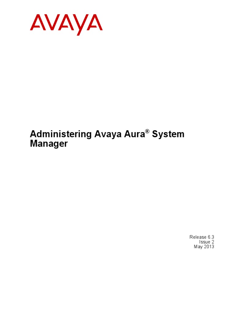 Administering Avaya Aura System Manager | Download Free PDF | License ...
