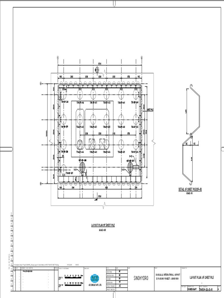 4.layout Plan of Sheet Pile | PDF