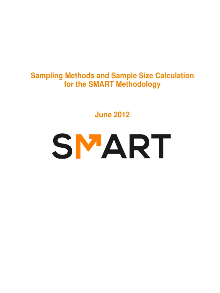 Sampling Methods and Sample Size Calculation For The SMART Methodology | PDF | Sampling ...