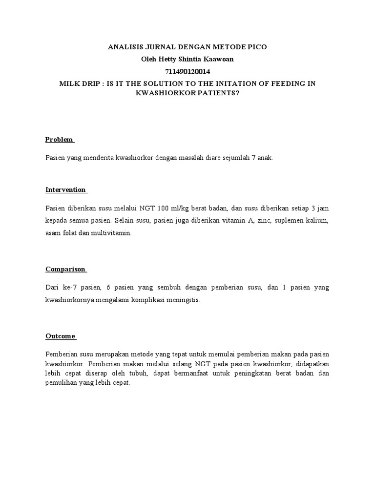 Analisis PICO | PDF