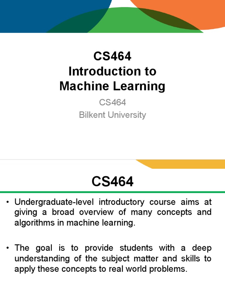 CS464 Ch1 Intro Fall2020 | PDF | Machine Learning | Statistical Classification