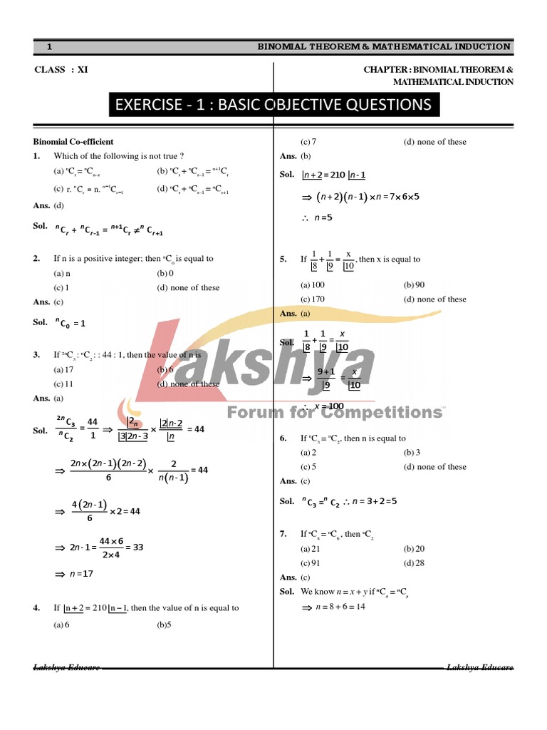 Binomial Theorem | PDF | Rational Number | Complex Analysis