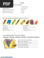 Picture Matching Exercise Grade 1 | PDF