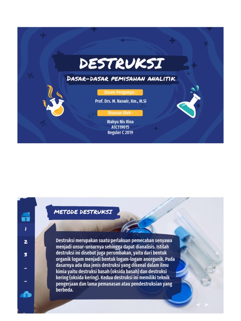 Metode Destruksi dalam Analisis Kimia | PDF