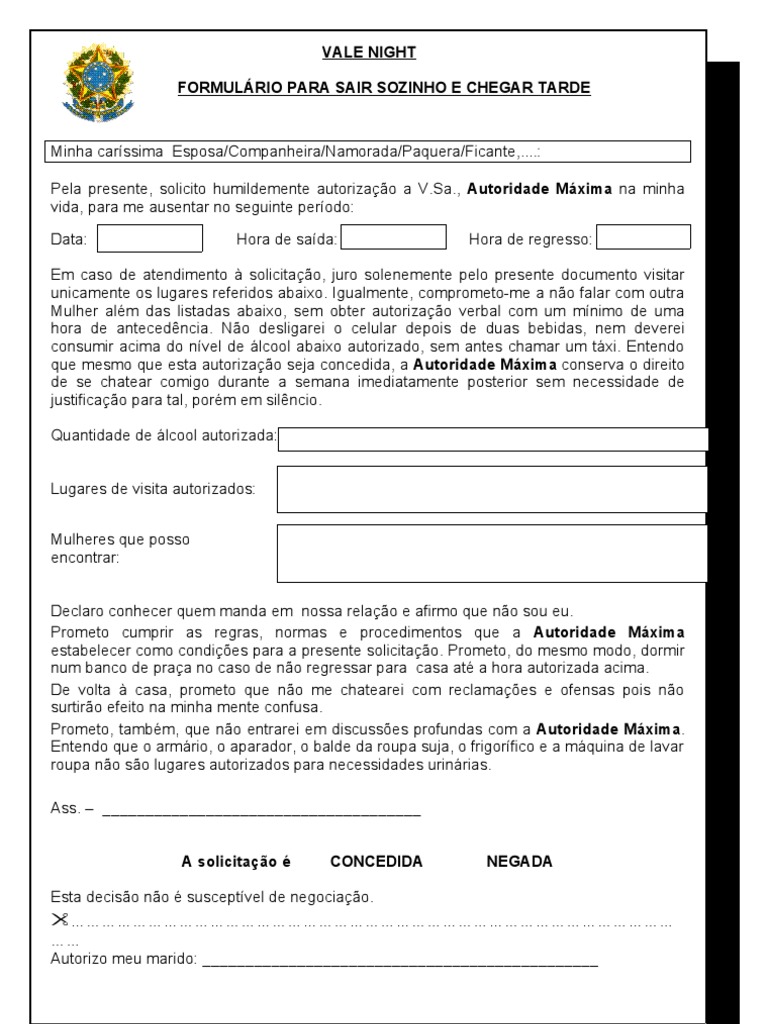 Modelo de Vale Night | PDF