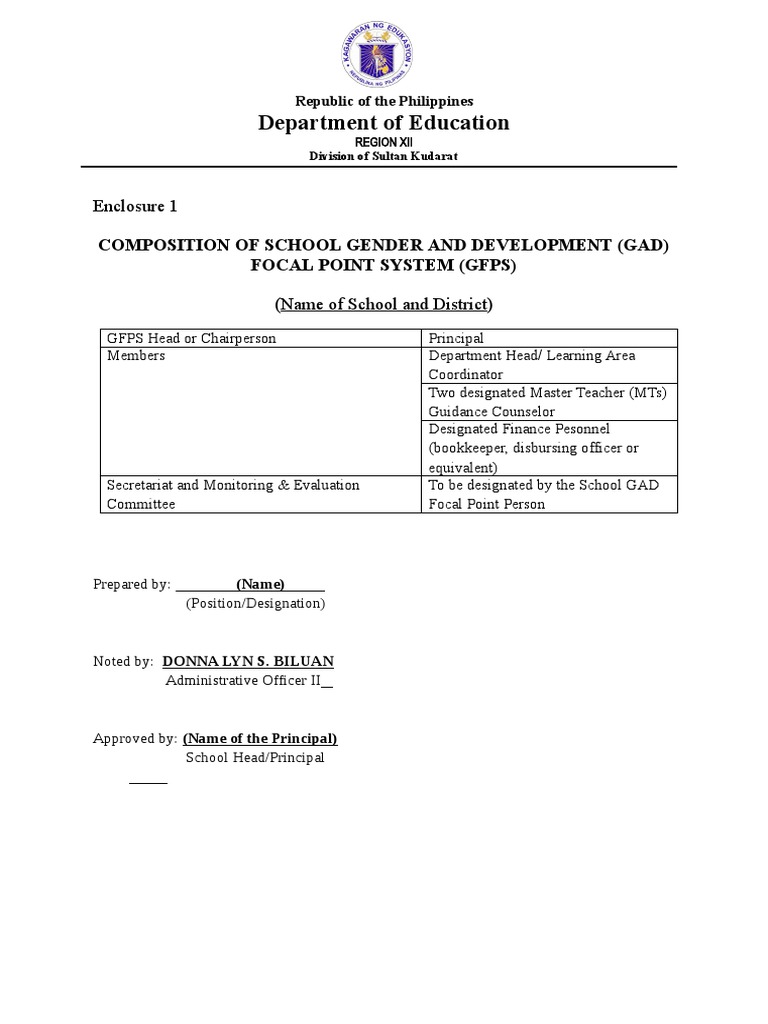 Enclosure 1 COMPOSITION OF GFPS | PDF