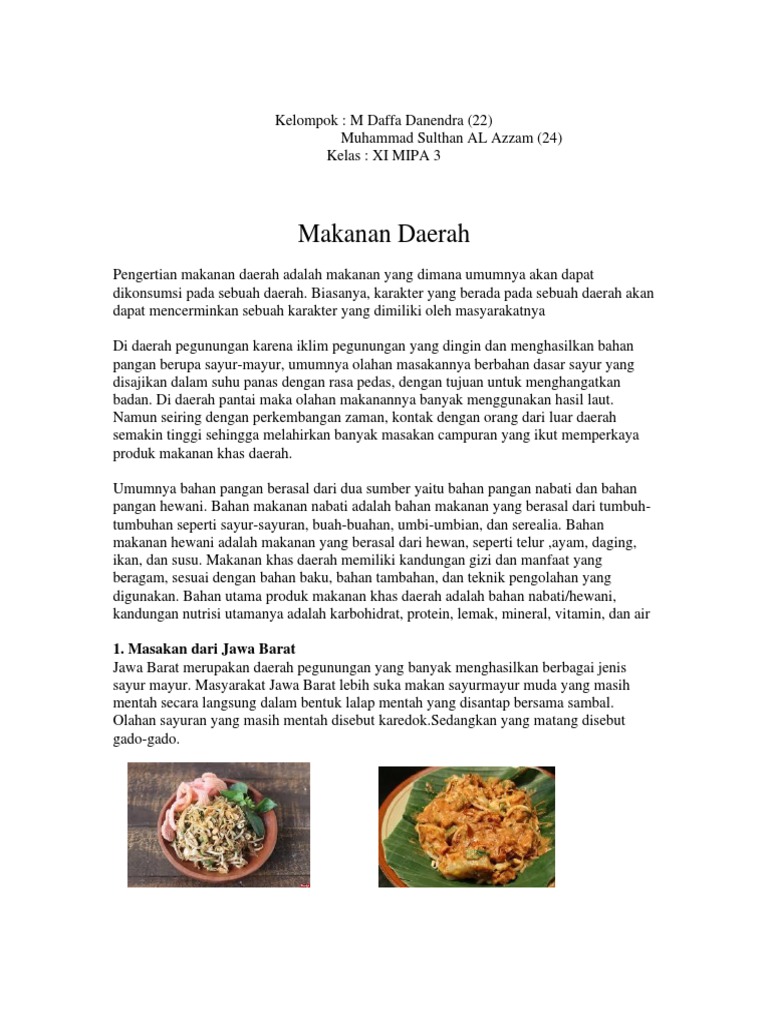 Artikel Makanan Daerah-Dikonversi | PDF | Kesehatan Holistik | Sains ...