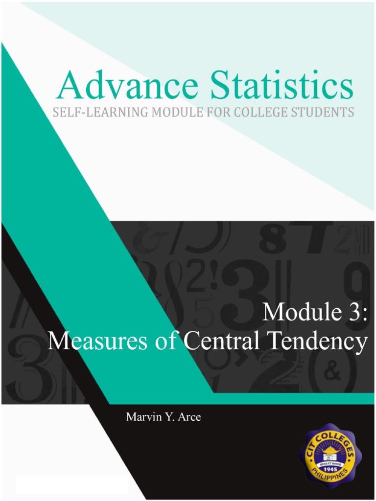 Module 3. - Measures of Central Tendency | PDF | Mean | Mode (Statistics)