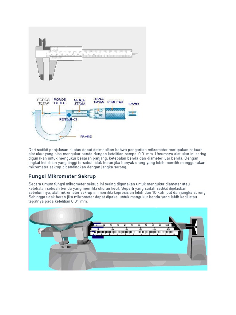 Fungsi Mikrometer Sekrup | PDF