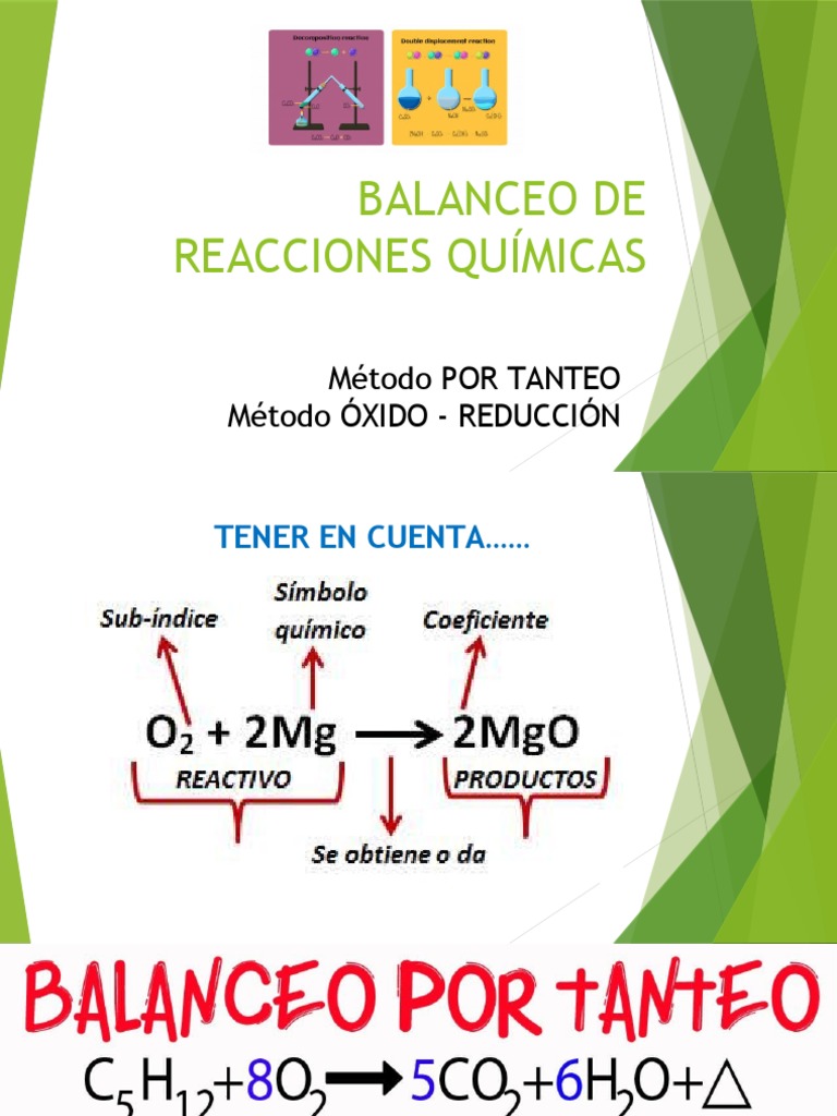 Balanceo de Ecuaciones Químicas | PDF | Ciencia y matemáticas