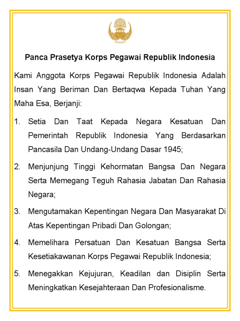 Panca Prasetya KORPRI | PDF