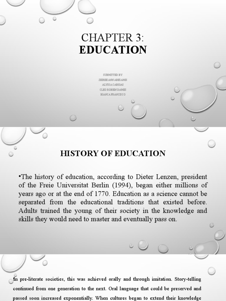 Education: Submitted By: Zeiree Ann Abesamis Alyssa Cabigas Cleo Robien Dames Bianca Francisco ...