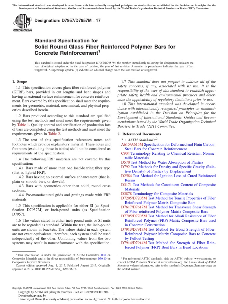 Astm D 7957-17 | PDF | Composite Material | Ultimate Tensile Strength