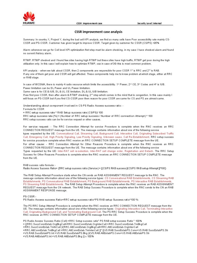 CSSR Case Study | Download Free PDF | High Speed Packet Access ...