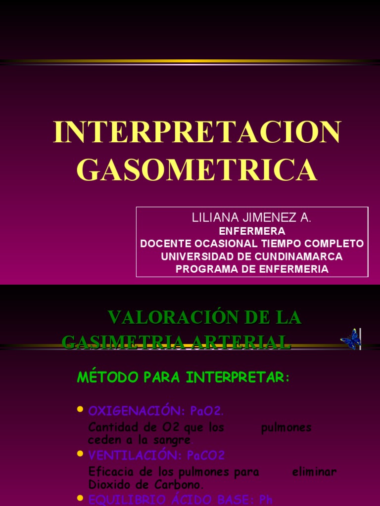 Gasometria Arterial y Venosa | PDF | Medicina CLINICA | Moléculas
