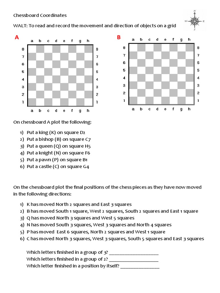 Chessboard Coordinates | PDF