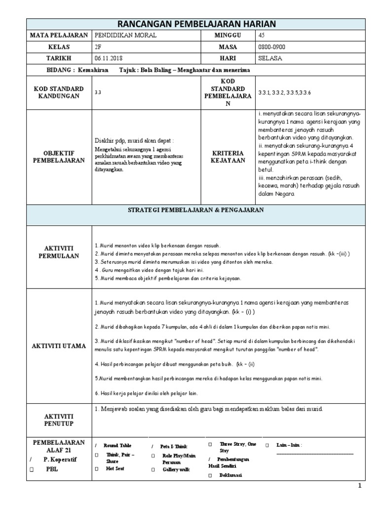 Pendidikan Moral Tingkatan 2 | PDF