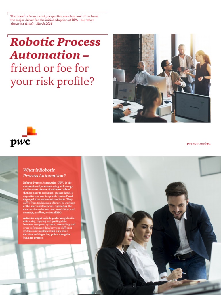 Robotic Process Automation - : Friend or Foe For Your Risk Profile ...