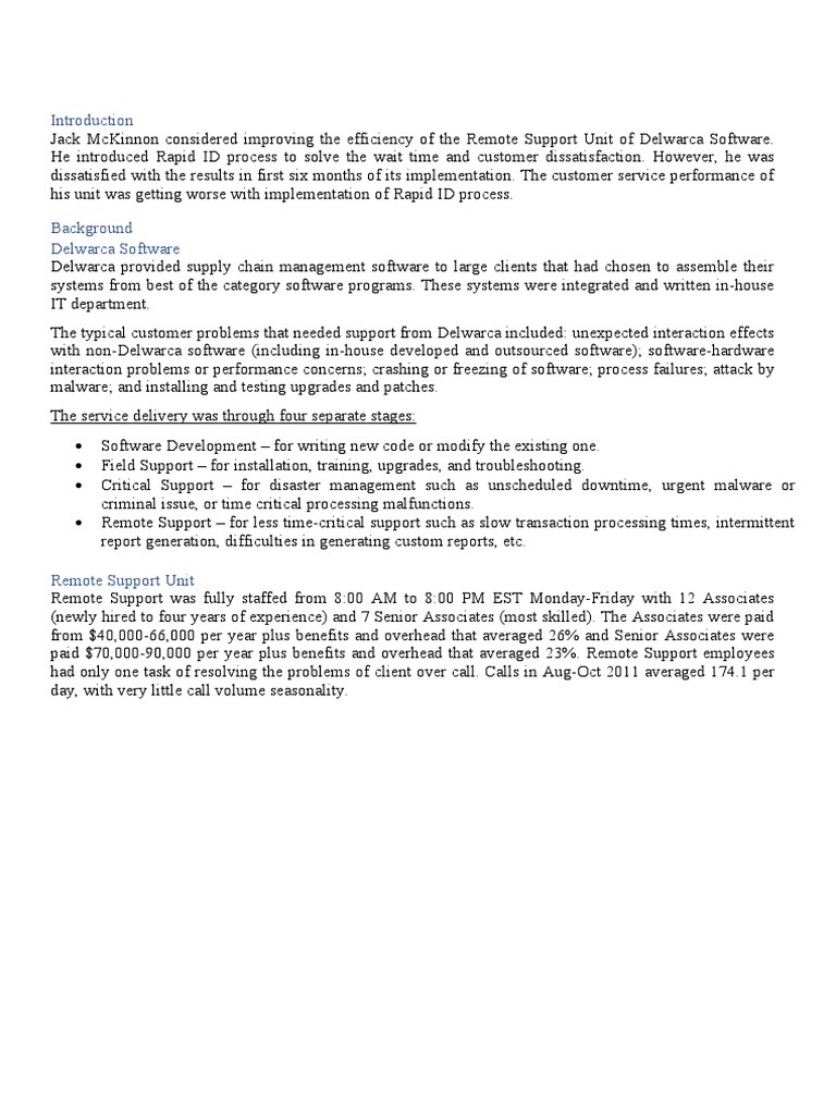 Delwarca | PDF | Outsourcing | Business