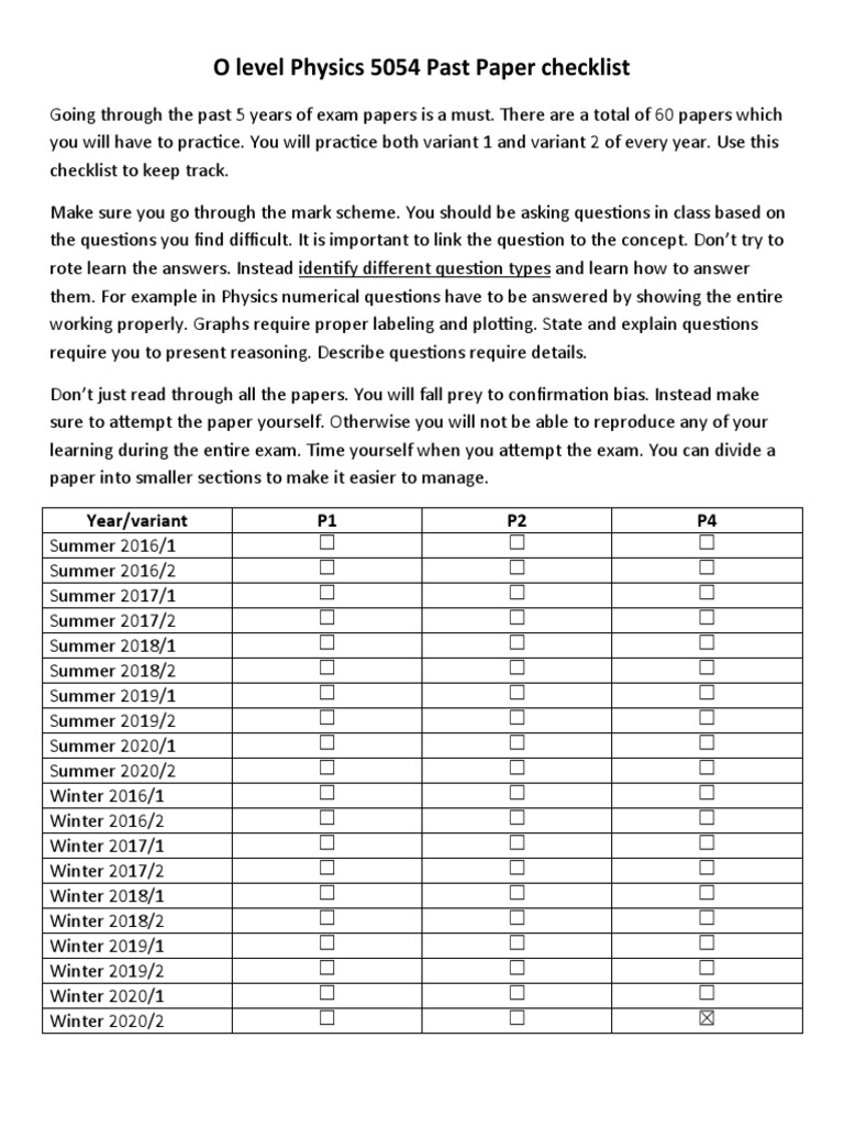 O Level Physics 5054 Past Paper | PDF | Test (Assessment)